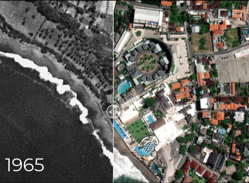 Newly Released Satellite Images Reveal Bali Before the Tourism Boom ...